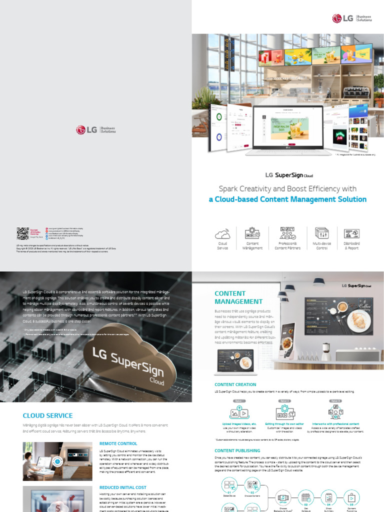 LG SuperSign Cloud - Brochure (Low) | PDF | Cloud Computing | Google Play