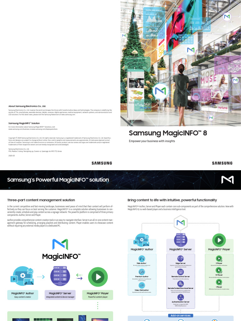 2020 Samsung MagicINFO 8 WEB | PDF | World Wide Web | Internet & Web
