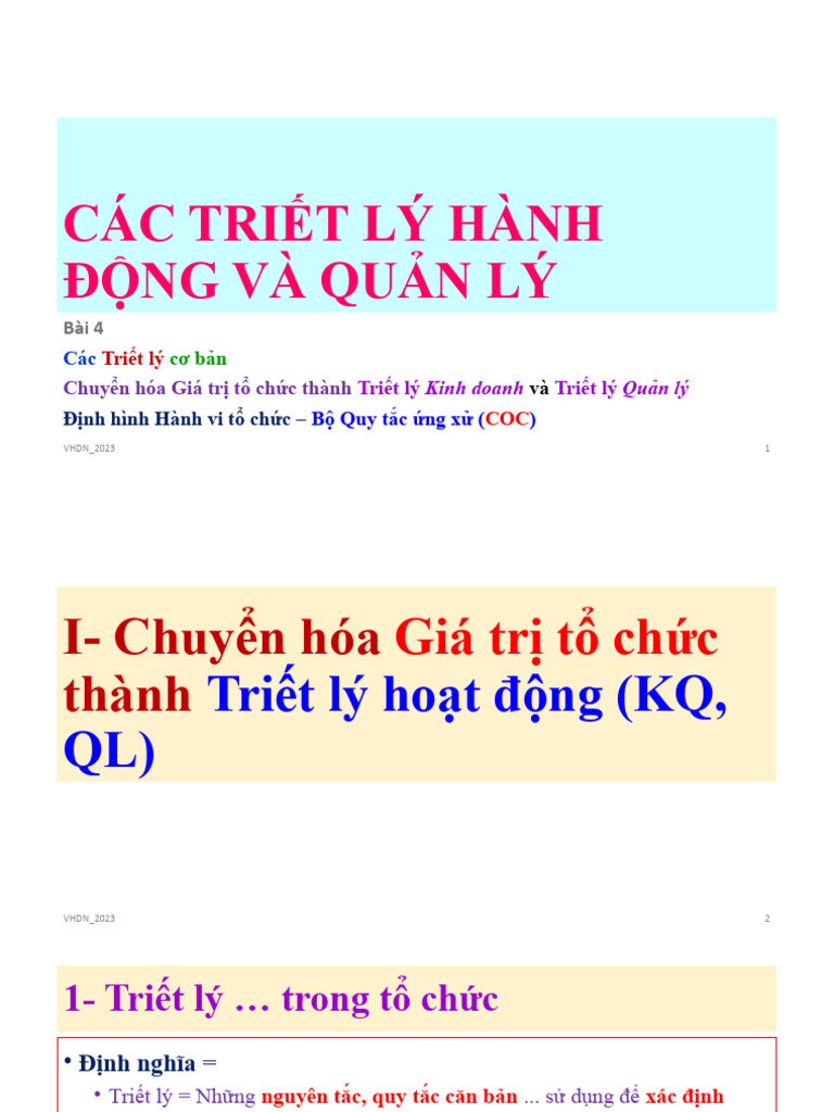 VHDN - 2023 - Bài 4 - TLKD+COC | PDF