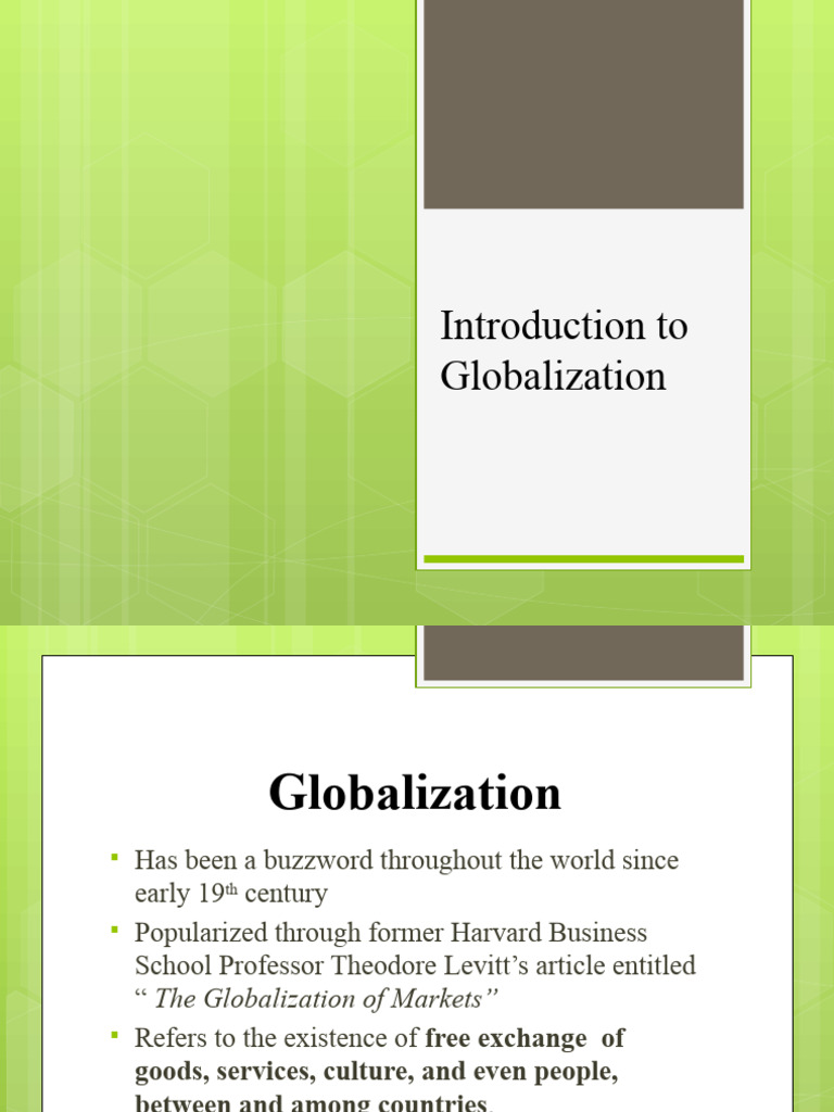 Introduction To Globalization | PDF | Globalization | World Trade Organization