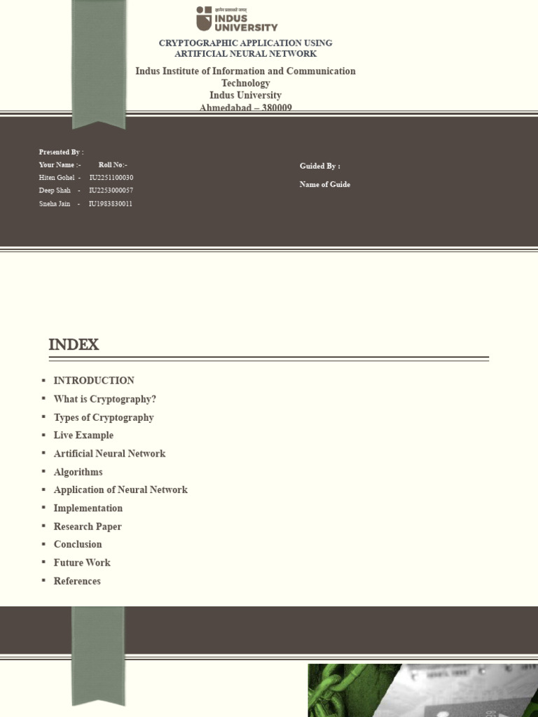 Cryptographic Application Using Artificial Neural Network | PDF | Cryptography | Information