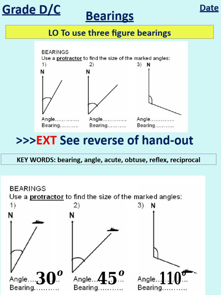 Understanding Three Figure Bearings | PDF | Angle | Navigation