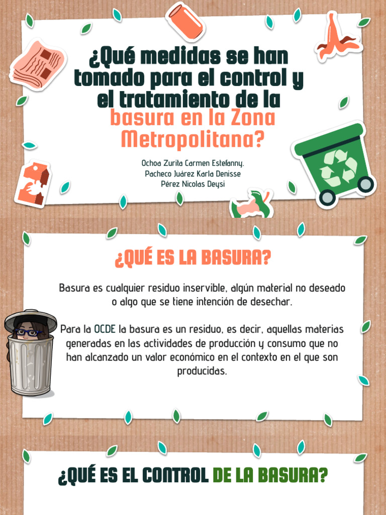 Manejo y Tratamiento de La Basura | PDF | Residuos | Vertedero