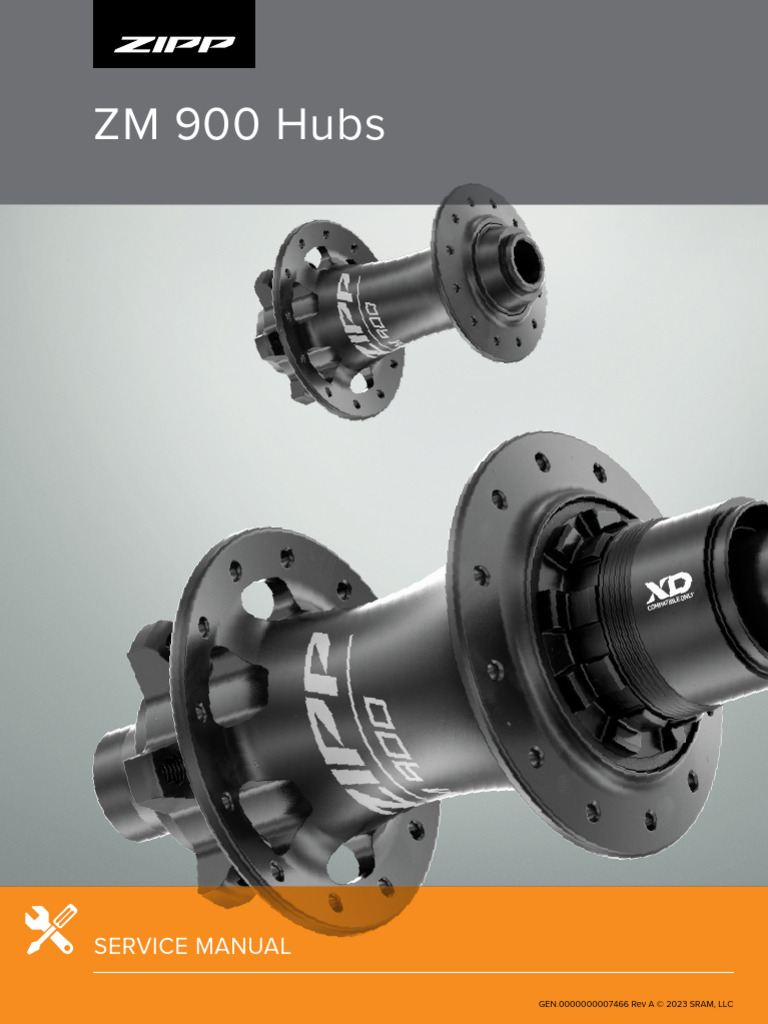 ZM 900 Hubs Service Manual | PDF | Bearing (Mechanical) | Axle