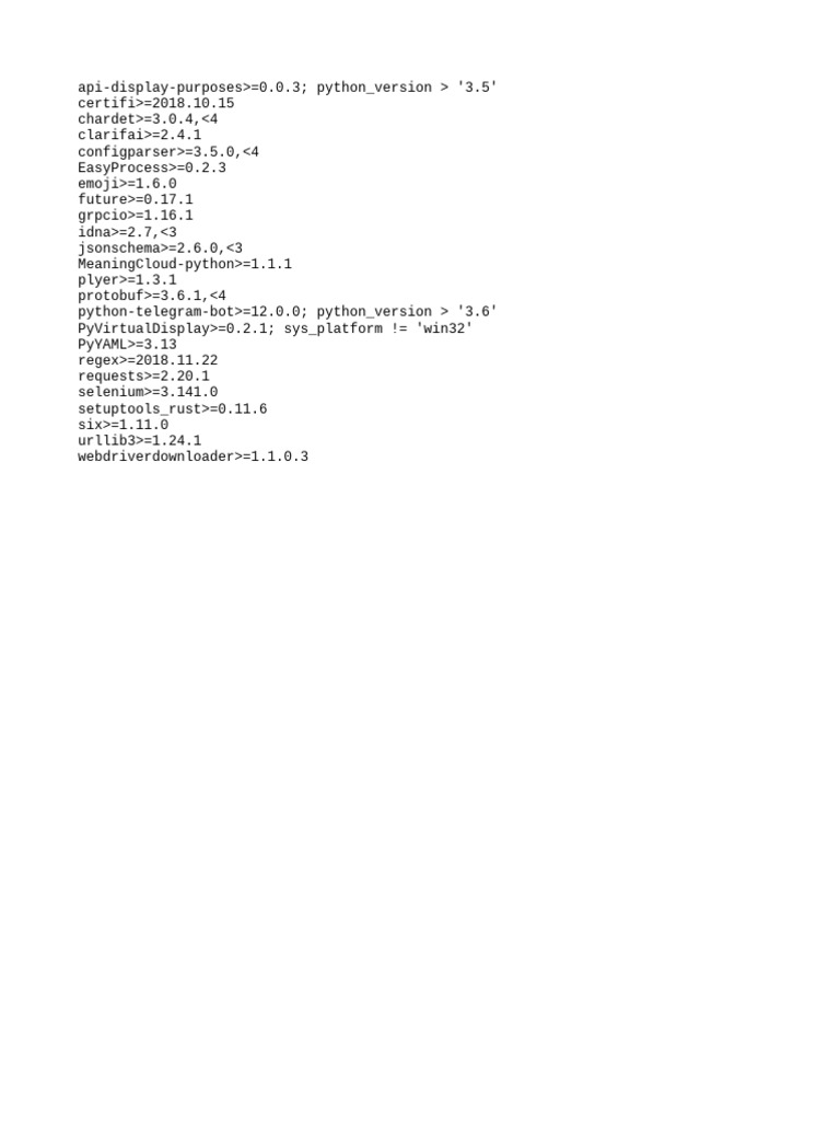 Python Package Dependencies List | PDF
