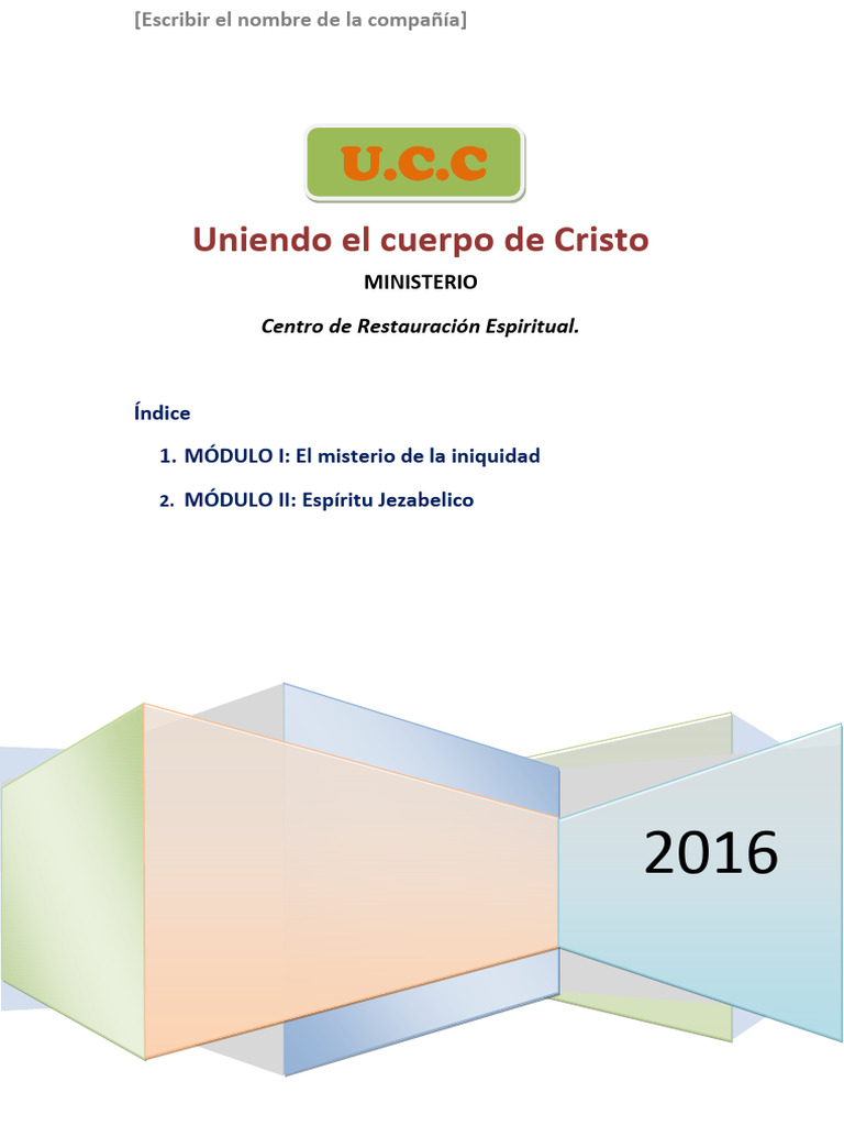 iniquidad y espiritu jesabelico 2do y 3er año ucc (1) 1 | PDF | Cristo (título) | Pecado