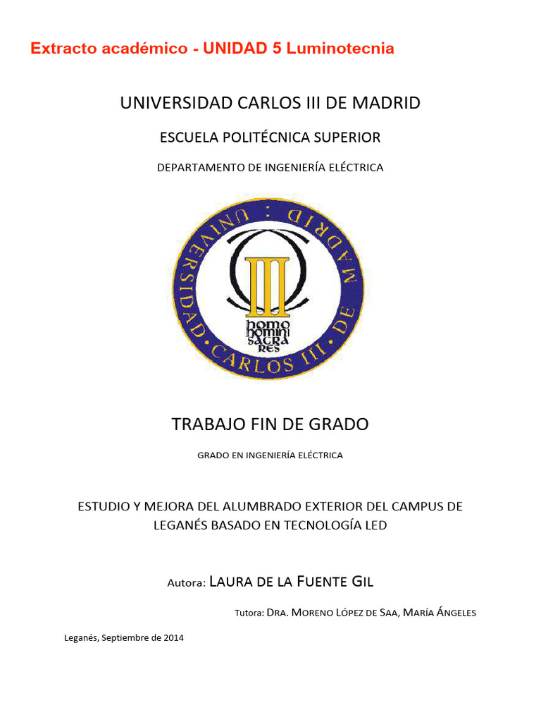 Mejora LED del Alumbrado en UC3M | PDF | Uso eficiente de energía | Metrología