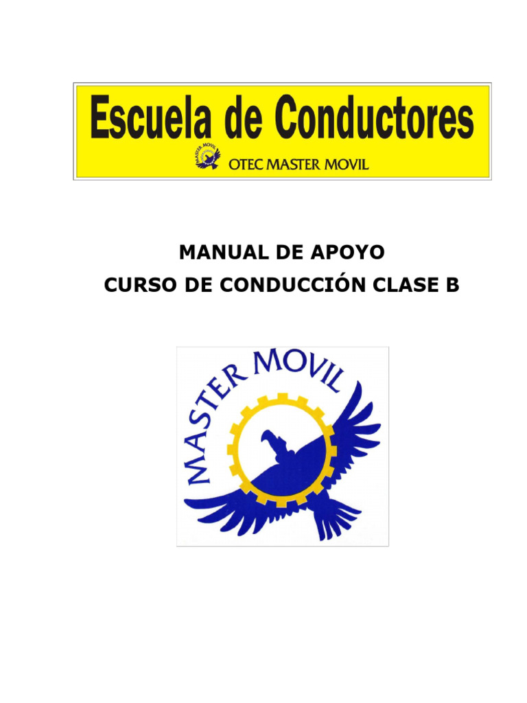 Manual de Apoyo Clase B | PDF | Tráfico | Licencia de conducir
