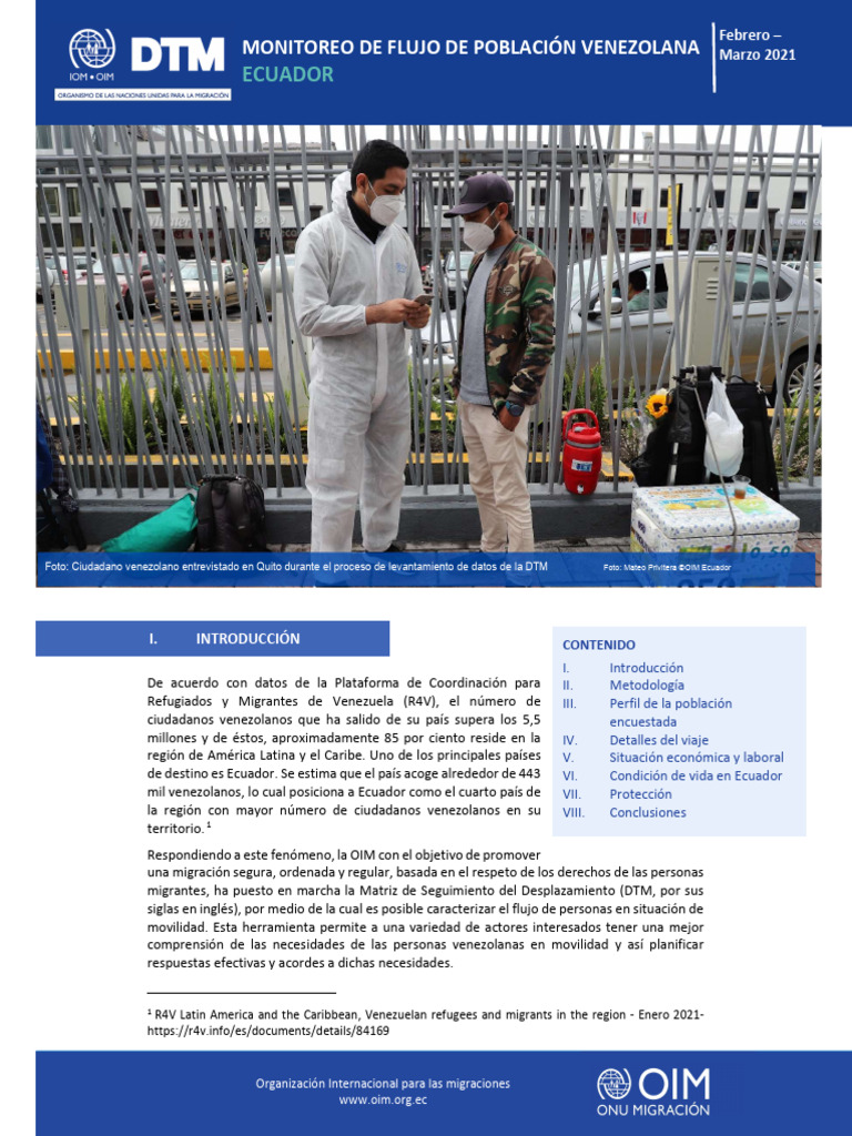 Reporte DTM r10 - Final | PDF | Ecuador | Venezuela