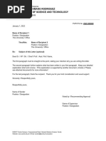 Official Letter Template for PUP | PDF