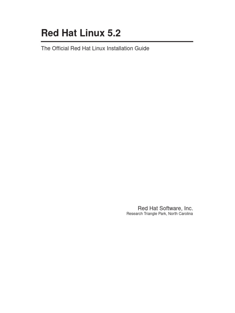 Red Hat Linux 5.2 Installation Guide | PDF | Linux | Installation ...