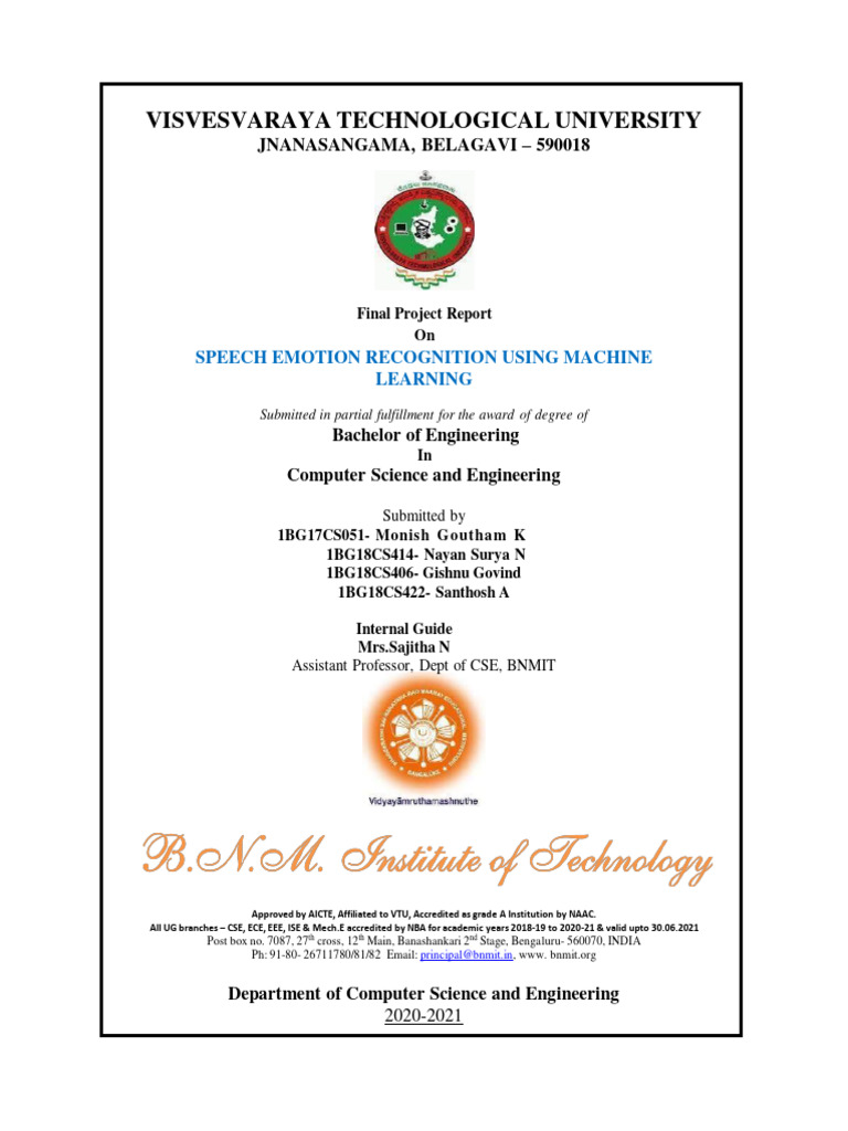 Final Year Project Report | PDF | Artificial Neural Network | Python ...