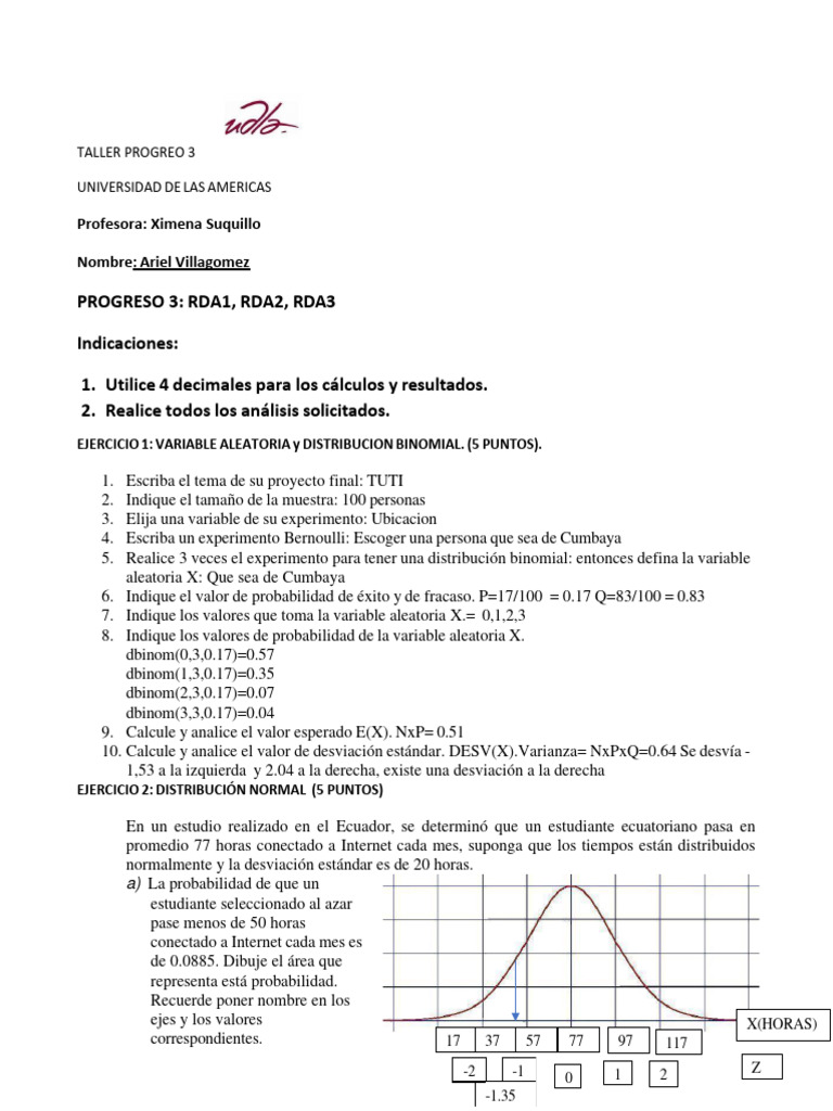 Análisis de Distribuciones en Taller Progreso 3 | PDF | Desviación Estándar | Teoría de la medida