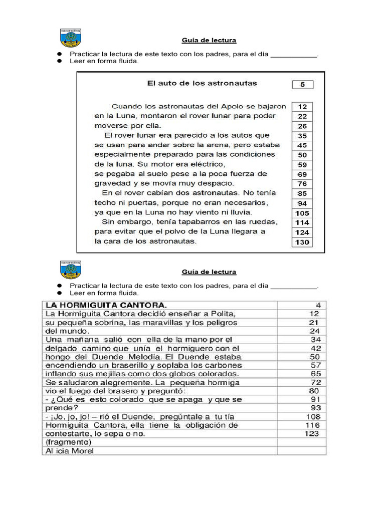 Guía de Lectura Fluida Infantil | PDF
