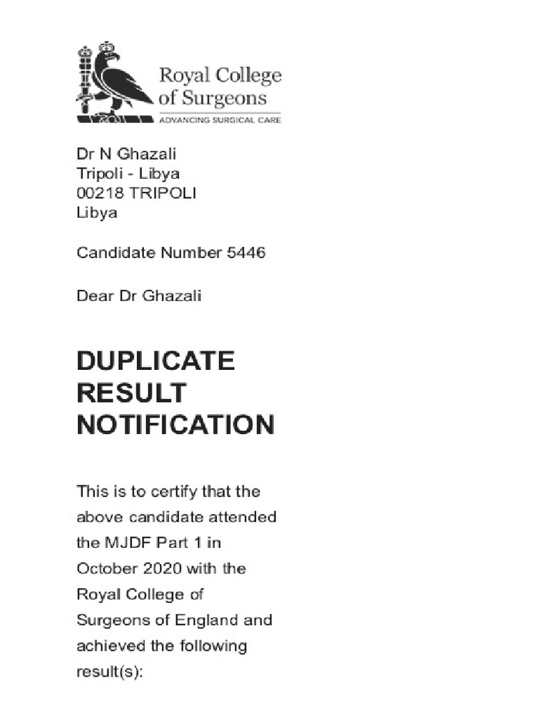 MJDF Part 1 Results | PDF