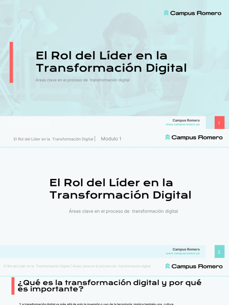 Modulo 1 El Rol Del Líder en La Transformación Digital | PDF | Modelo ...