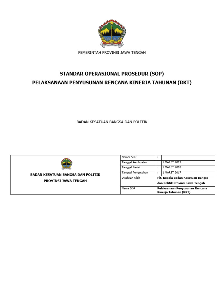 Sop Penyusunan RKT | PDF