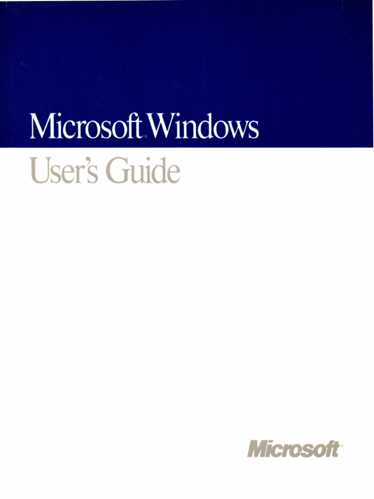 Windows 2.11 286 User's Guide | PDF | Window (Computing) | Microsoft Windows