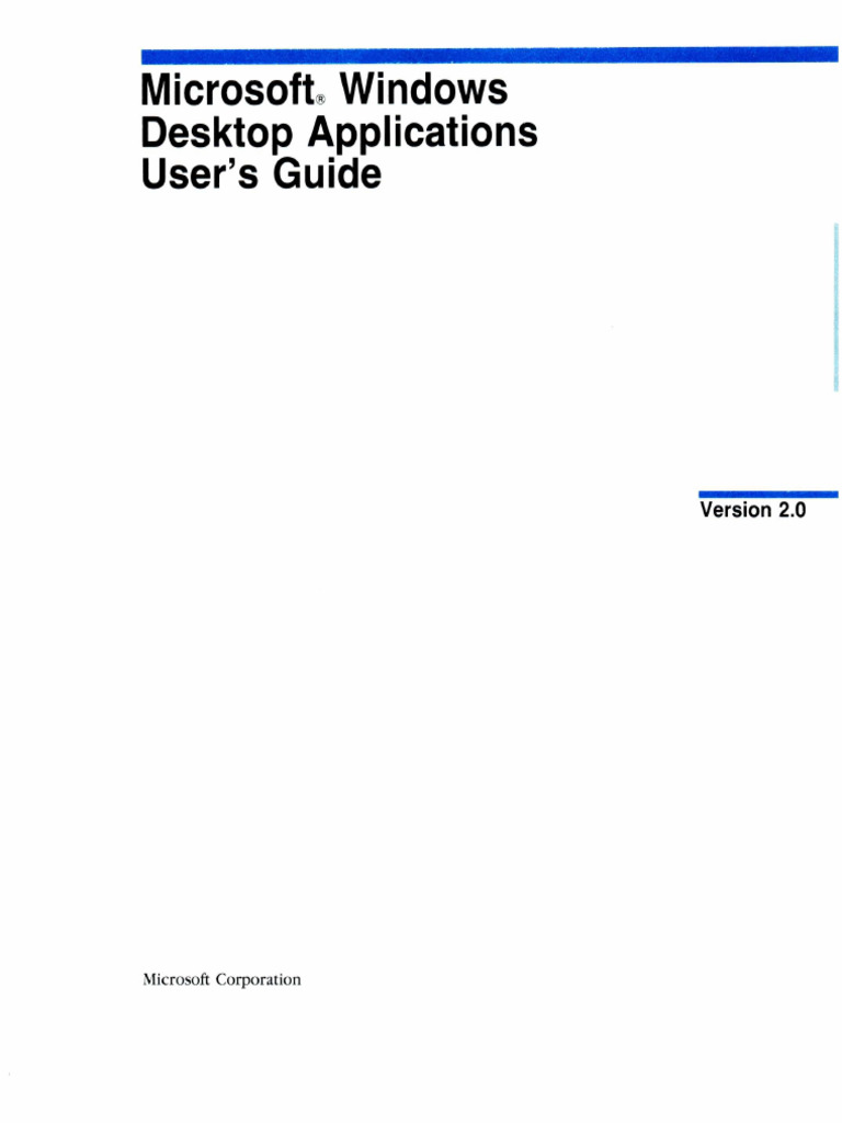 Windows 2.11 286 Desktop Applications User's Guide | PDF | Computer File | Microsoft Windows