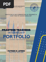 Sample Practice Teaching Portfolio | PDF | Teachers | Lesson Plan
