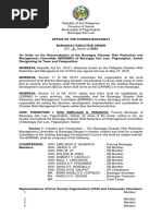 Barangay Eo On The Creation and Organization of BDRRM Committee | PDF ...