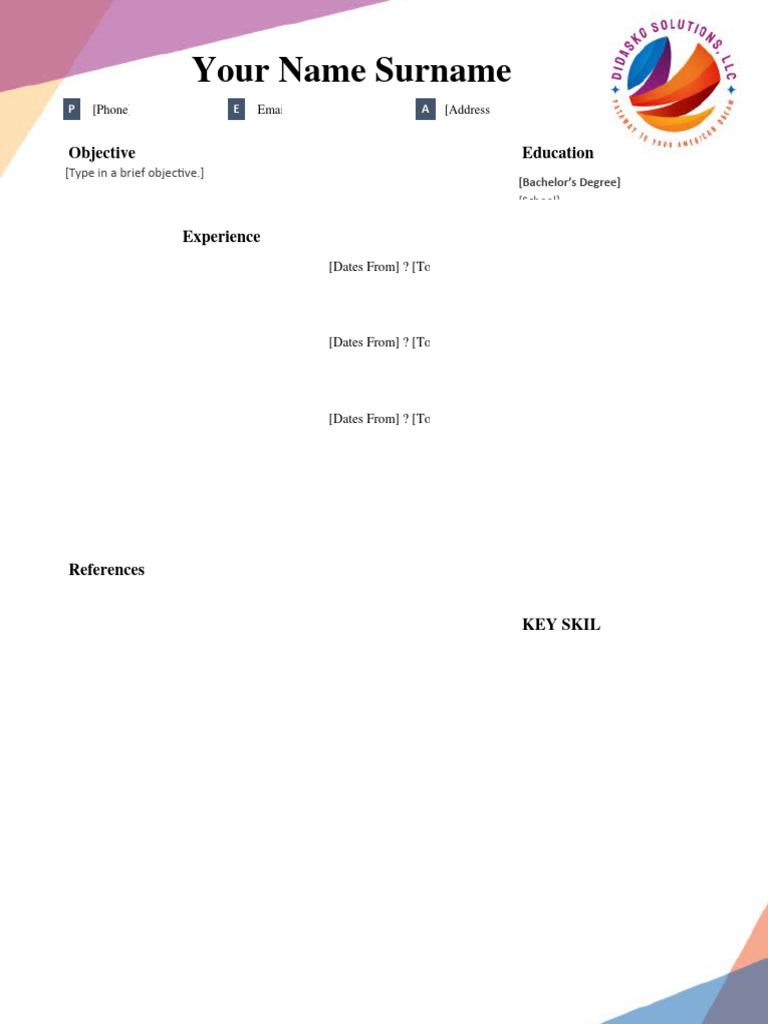 DS Compact Resume Temlate | PDF