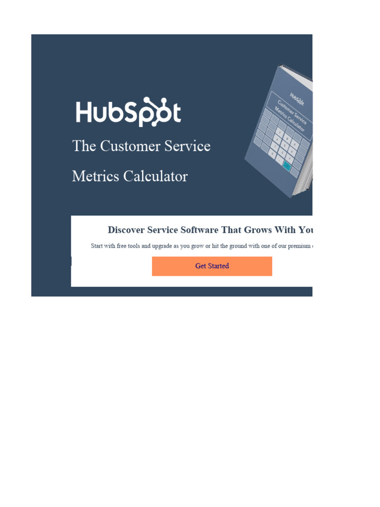 Customer Service Metrics Calculator Hubspot Download Free Pdf Customer Satisfaction 