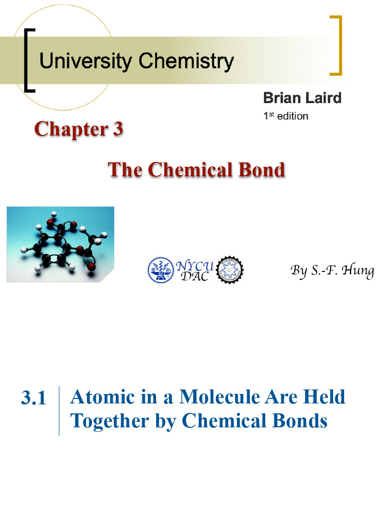University Chemistry Ch 3 | PDF | Molecular Orbital | Chemical Bond