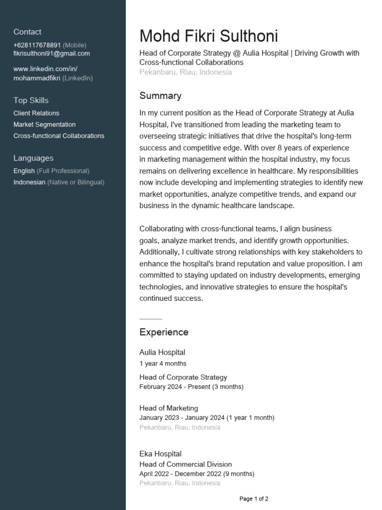 Resume MFS 2024 | PDF | Strategic Management | Marketing