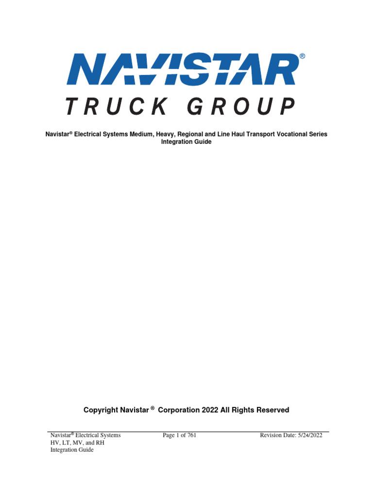 Navistar® Electrical Systems Medium, Heavy, Regional and Line Haul ...