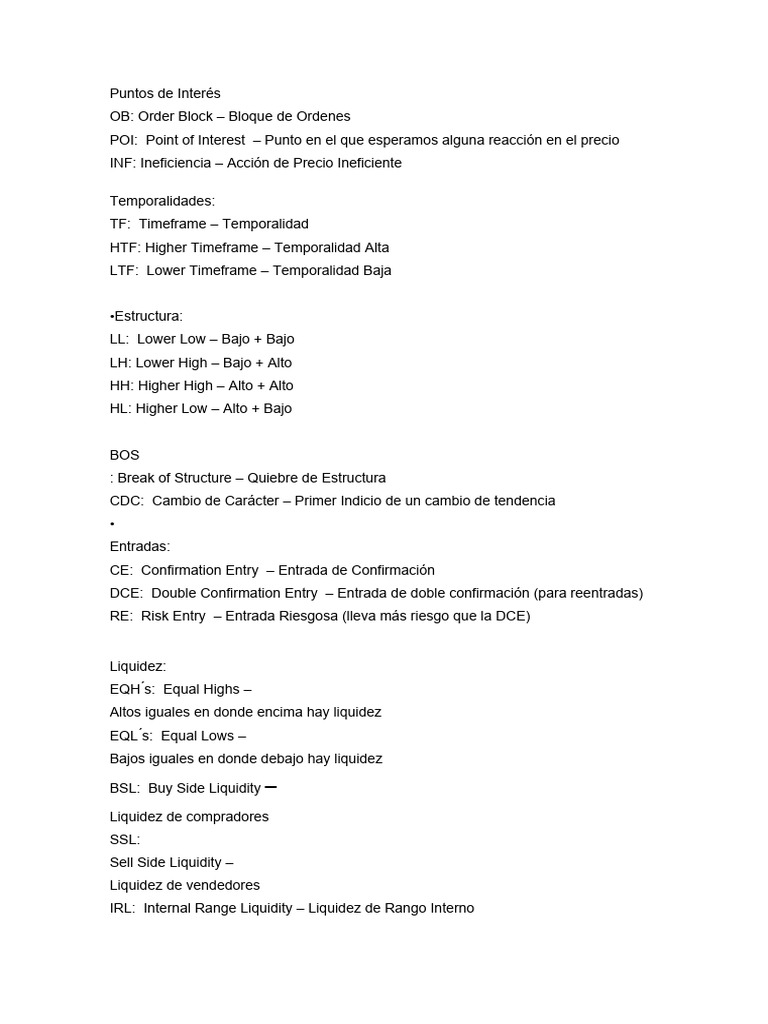 Glosario de Términos de Trading Forex | PDF