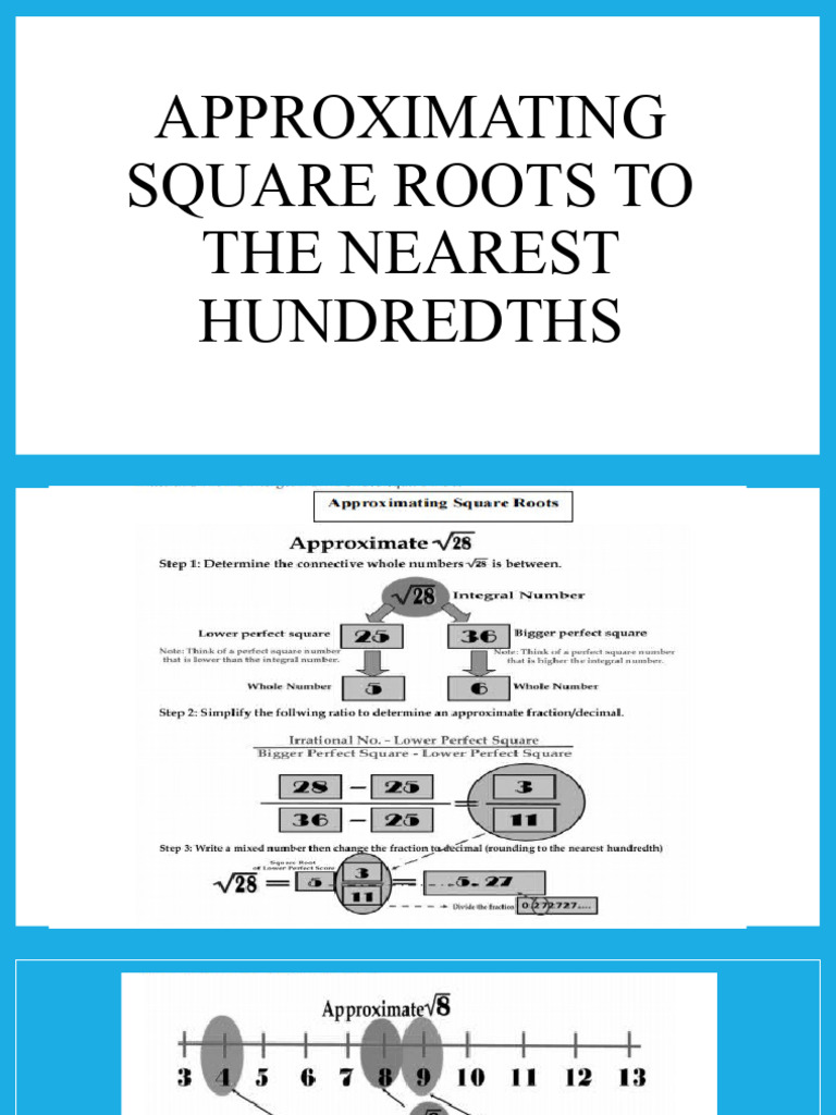 Approximating Square Roots To The Nearest Hundredths-Day 3 - Nov. 7-11 ...