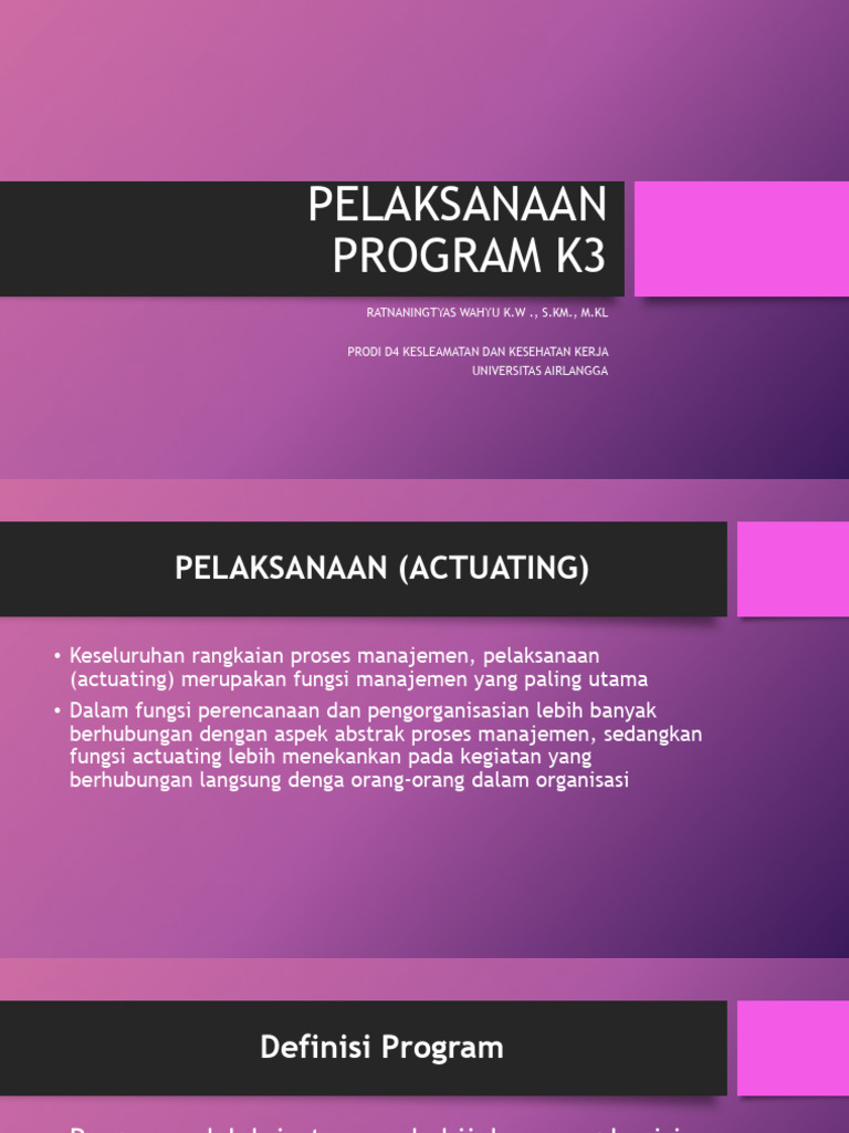 Pelaksanaan Program K3 2024 | PDF