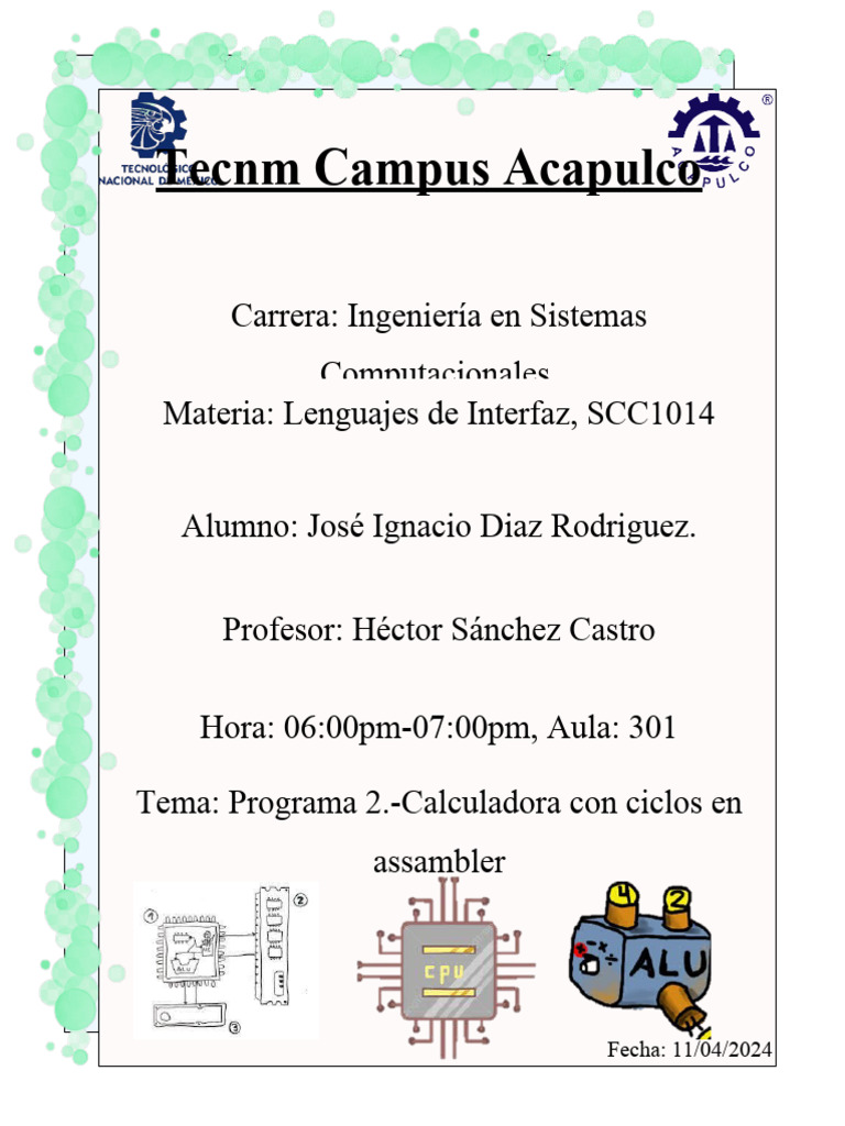 Calculadora Ciclos Pdf Equipo De Oficina Programación De
