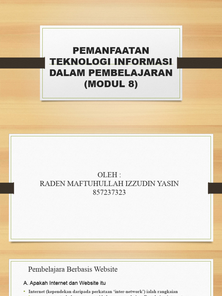 Pemanfaatan Teknologi Informasi dalam Pembelajaran | PDF | Karier & Perkembangan | Teknologi ...
