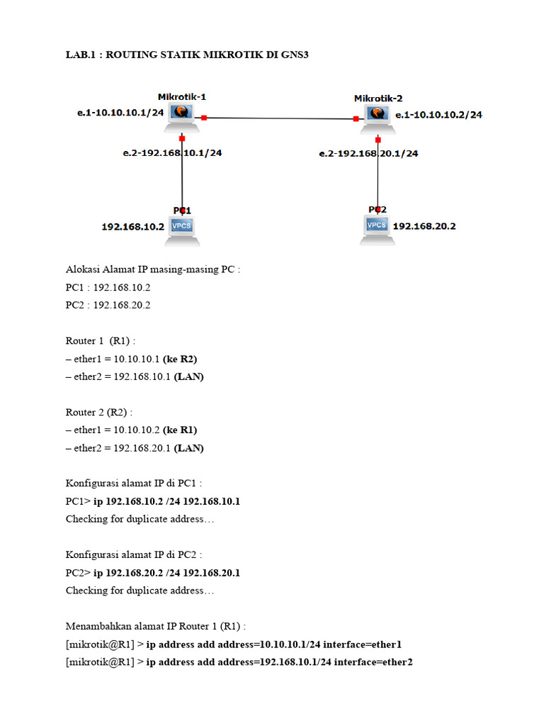 Lab Static Route Dan Ospf V2 Pdf Routing Router Computing 5961