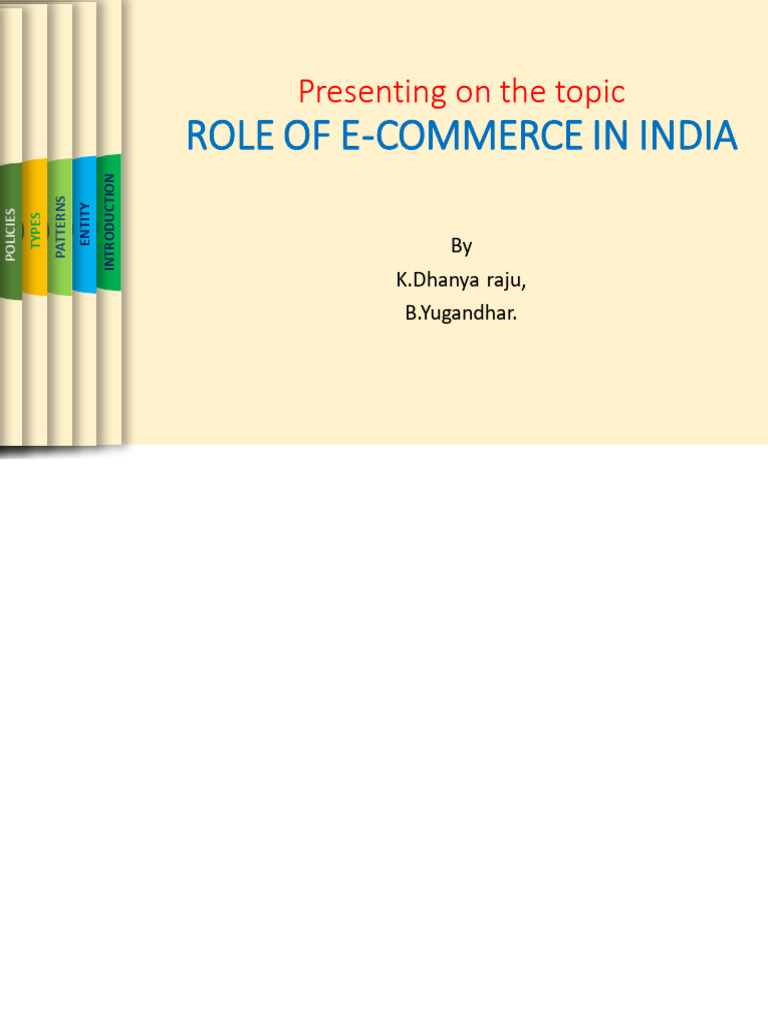 Role of E-Commerce | PDF | E Commerce | Economies
