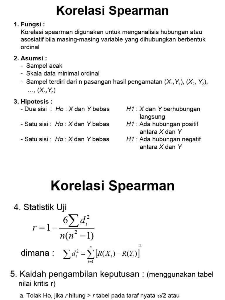Korelasi Spearman | PDF