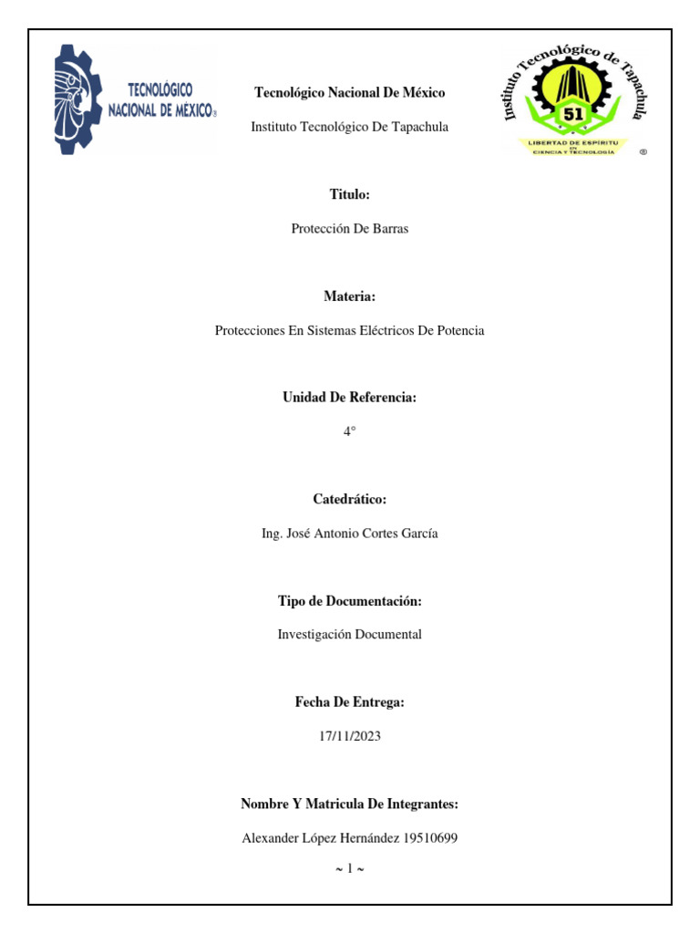 U4 - TA3 - Ejemplo de Calculo de Barras. | PDF | Ingenieria Eléctrica | Relé