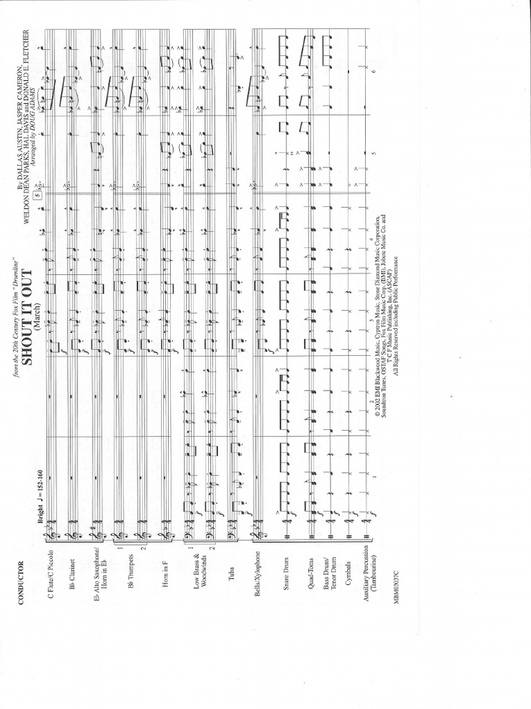 Shout It Out 001 Conductors Score | PDF