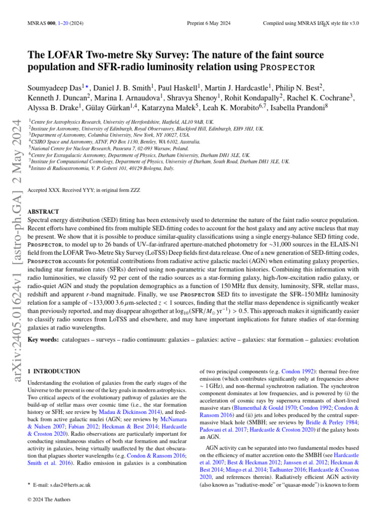 LOFAR Physics | PDF | Galaxy | Stars
