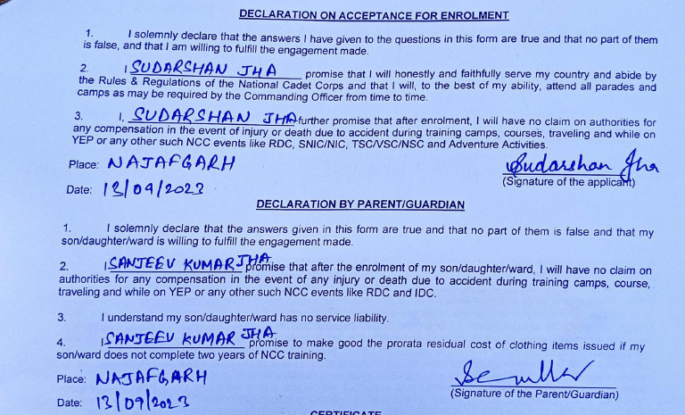 Sudarshan Declaration | PDF