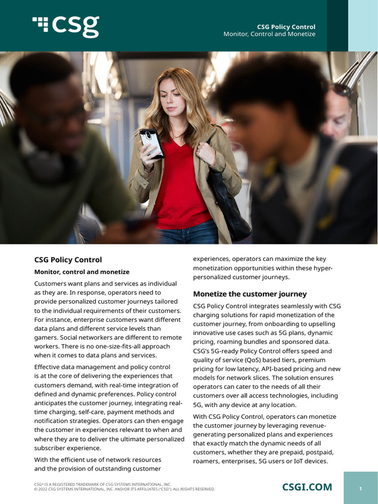 CSG-Policy-Control-Management-Datasheet | PDF | Quality Of Service | Pricing