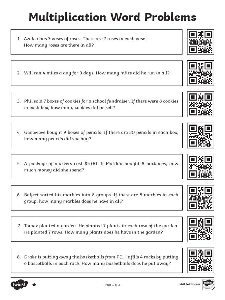 U17 L4+5 Multiplication Word Problems Code Hunter Differentiated Cards ...
