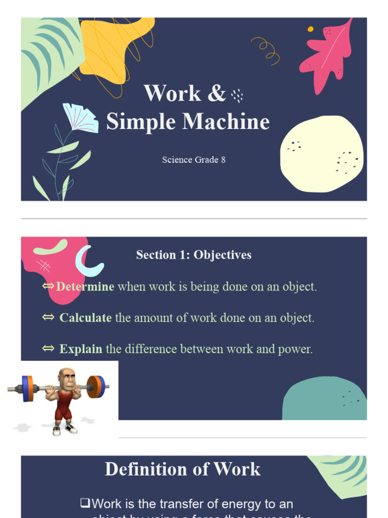 Work & Simple Machine - Science Grade 8 | PDF | Lever | Machines