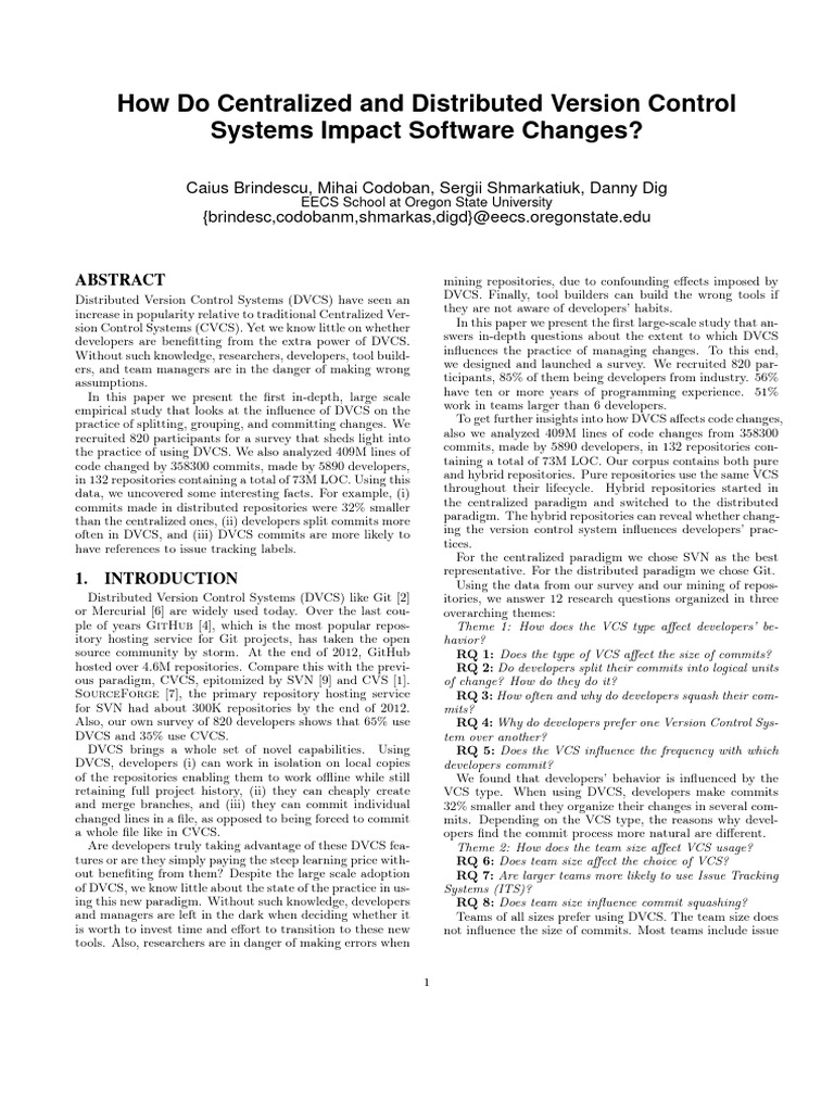 Tech Report | Download Free PDF | Version Control | Software Engineering