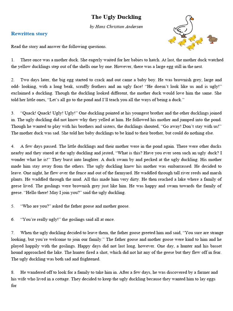 The Ugly Duckling | PDF | The Ugly Duckling | Goose