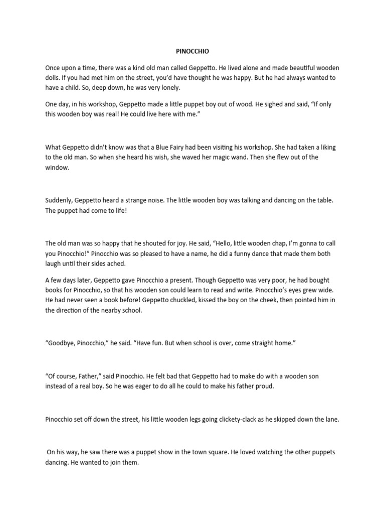 PINOCCHIO | Download Free PDF | Pinocchio