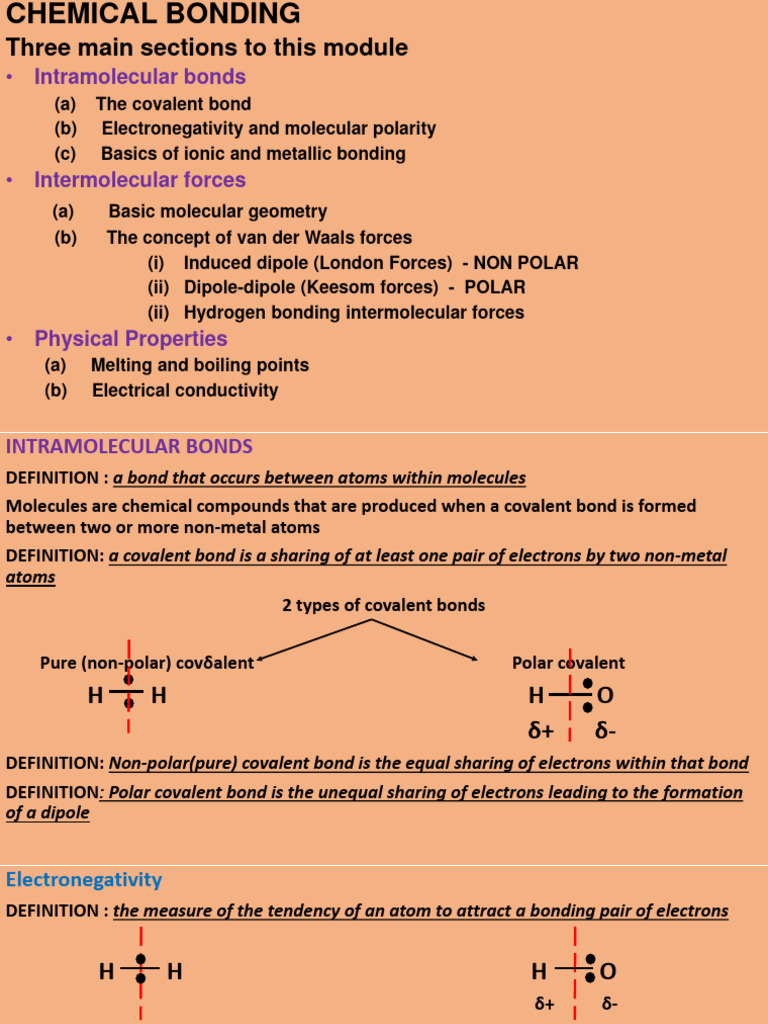 Week 3 - Chemical Bonding | PDF | Chemical Bond | Intermolecular Force