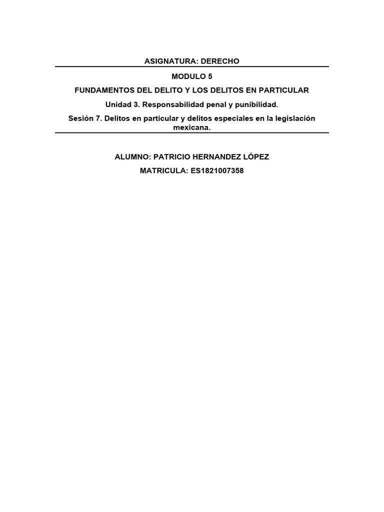 M5 U2 S6 Pahl | PDF | Derecho penal | Castigos